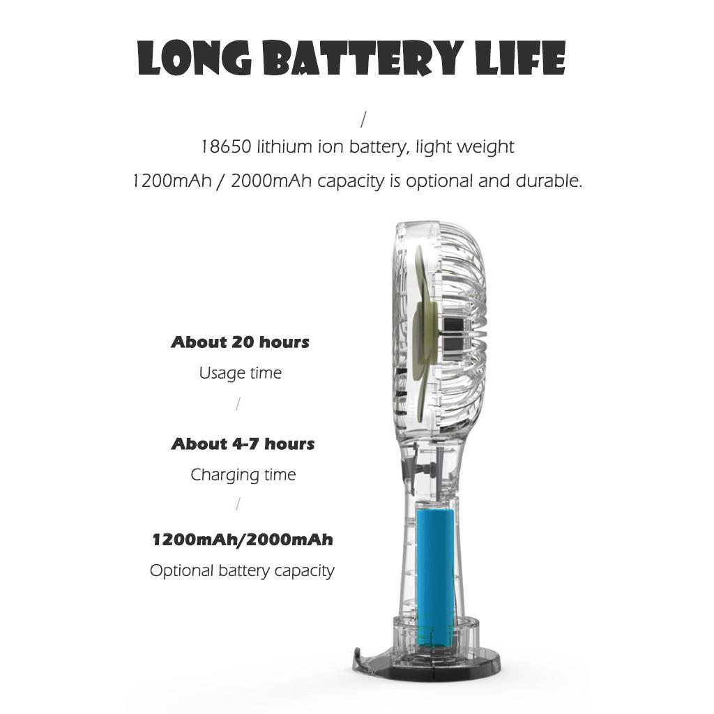 Buy [BD54] Mini Electric Fan Outdoor Office USB Handheld Fan With Base ...