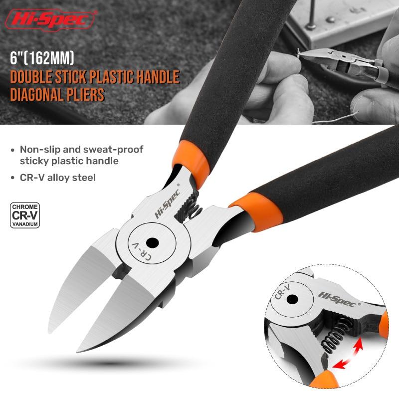 Buy Hi-Spec 150mm Diagonal Cutting Pliers 6" Wire Stripping Tool Side ...