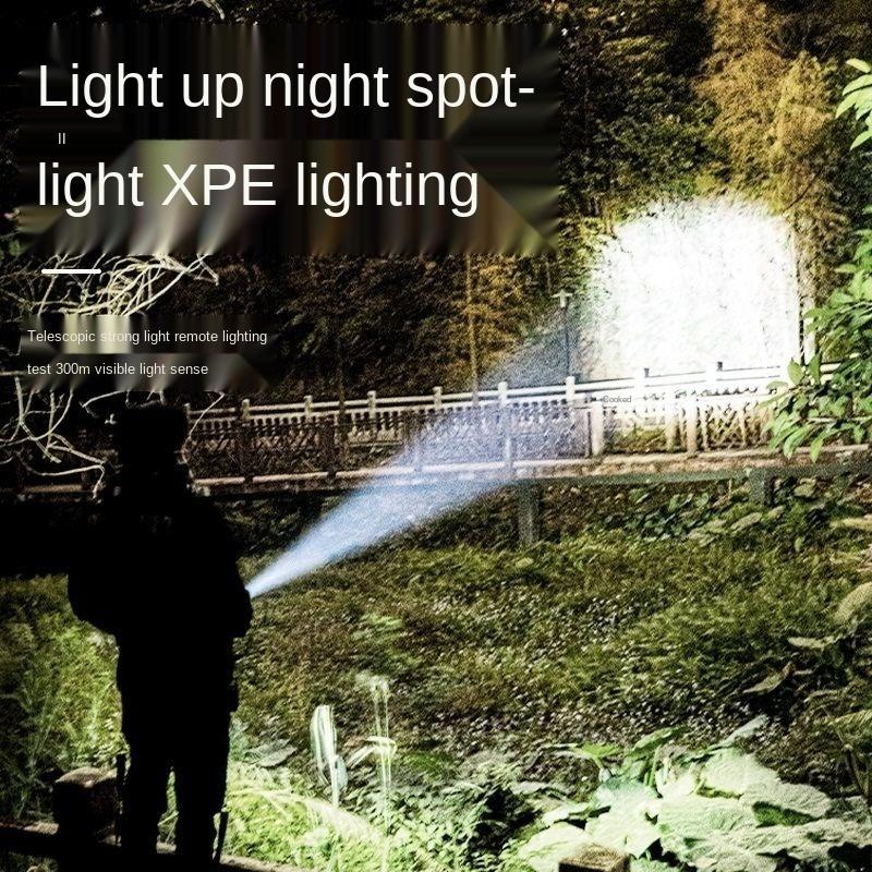Buy Flashlight Strong Light Rechargeable Super Bright Zoom Xenon ...