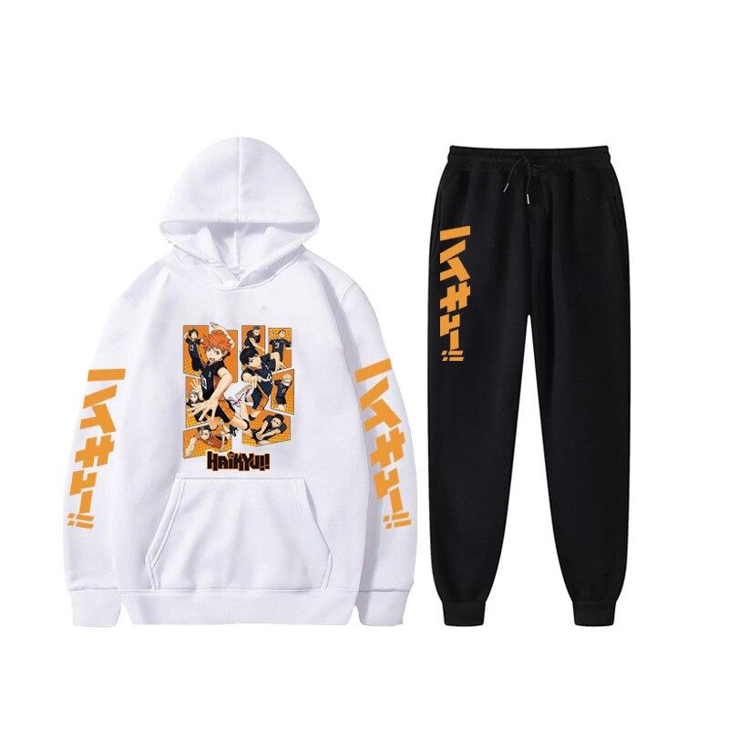 Buy 2022 Fashion New Men's Suits Anime Haikyuu Tracksuits Sets Japanese ...