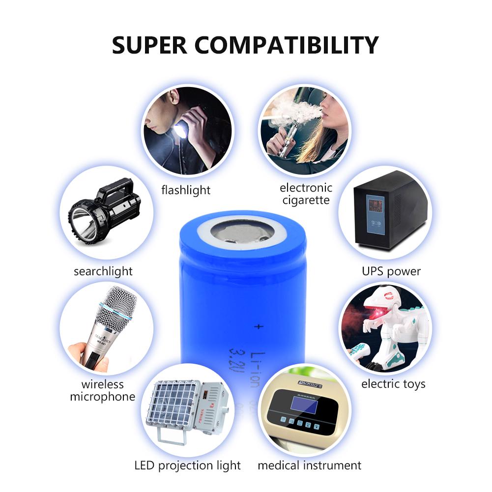 Buy 3.2V 8000mAh 32650 Rechargeable Lithium Battery For Backup Power ...