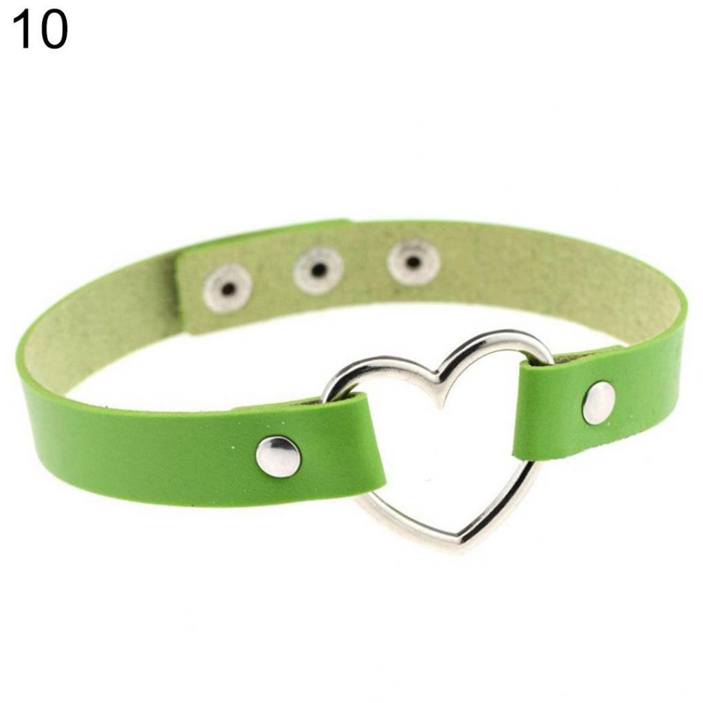 Buy Women's Punk Faux Leather Love Heart Collar Choker Necklace Jewelry ...