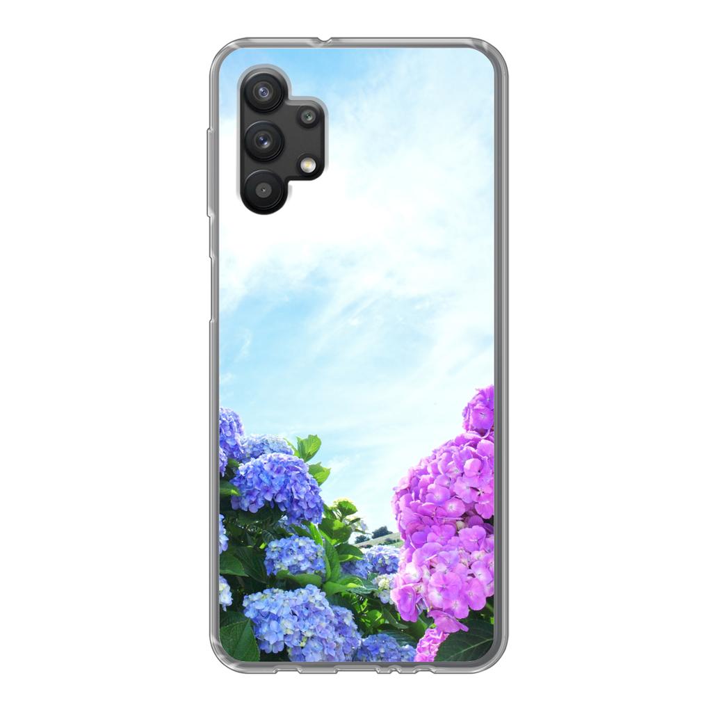 Samsung Galaxy A32 5G Soft Case - Hydrangea for blue sky uygun fiyatlı ...