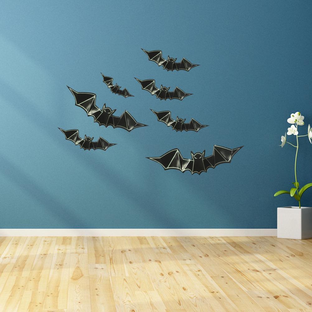 Buy 8 Pcs Bat Wall Decals Window Luminous Bat 3D PVC Stickers for ...