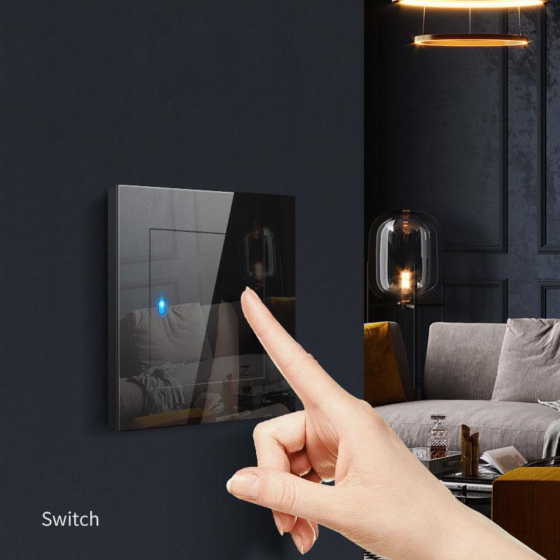 1 Gang 2 Way Touch Switch LED Light Bulb AC 220V 230V EU/UK Standard ...