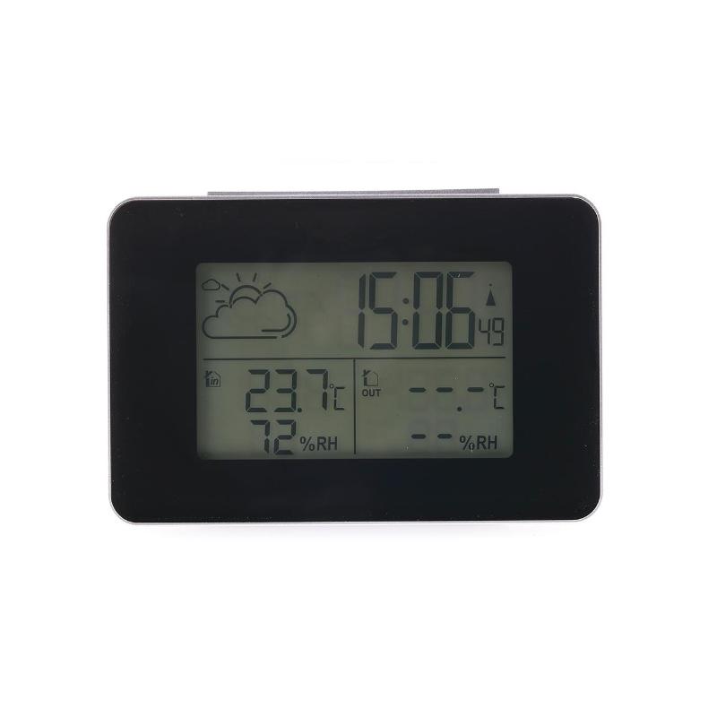 Buy Black Weather Forecast Clock Perpetual Calendar Temperature and ...