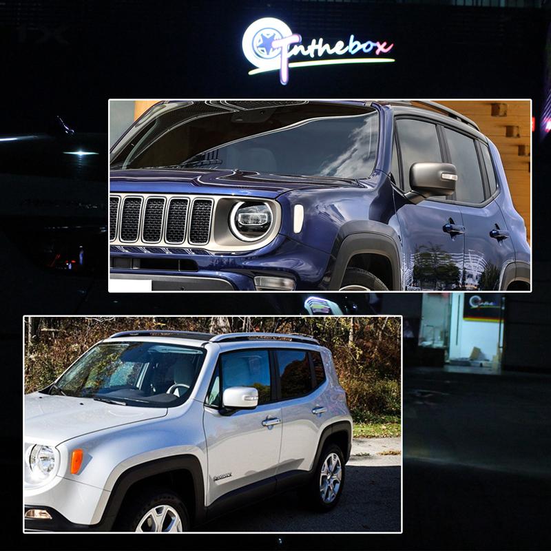 Yüksek Parlak Siyah Sütun Post UV Kaplama Kapak Trim 6PCS 2015-20 JEEP ...