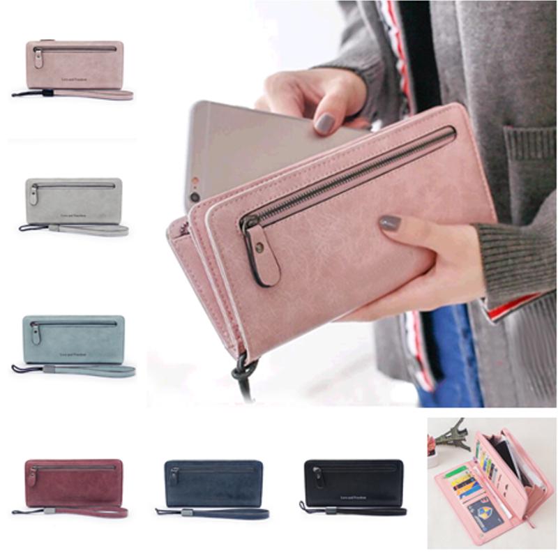 Buy 20cm/7.9inch Women Retro Zipper Long Purse Portefeuille Geldb?rse ...