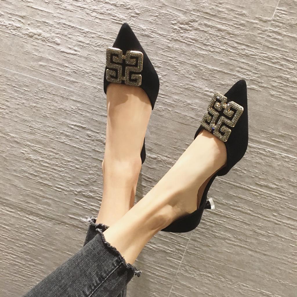 Satın alın 9188-15 Korean Style Pointed Toe Hollow High Heels Women ...