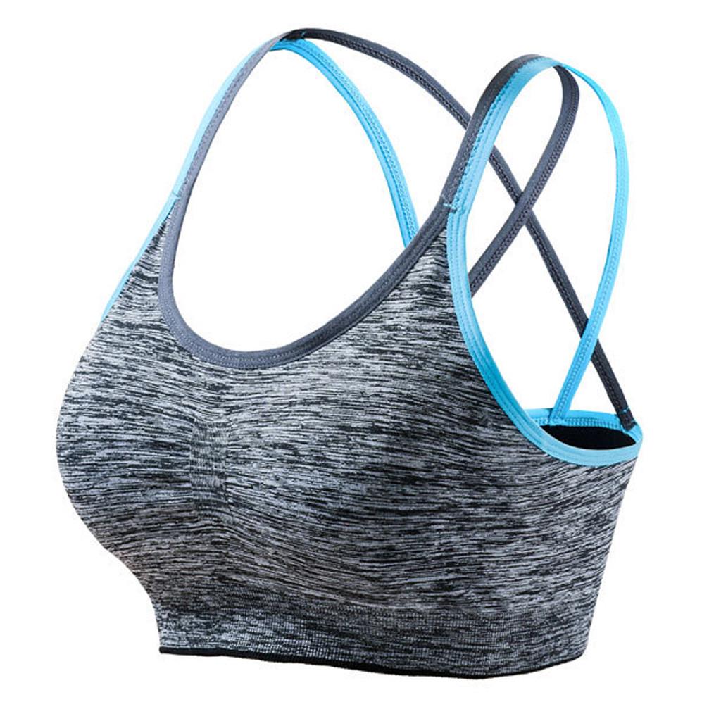 Cheap Women's Removable Padded Sports Bras Lingerie Support Workout ...