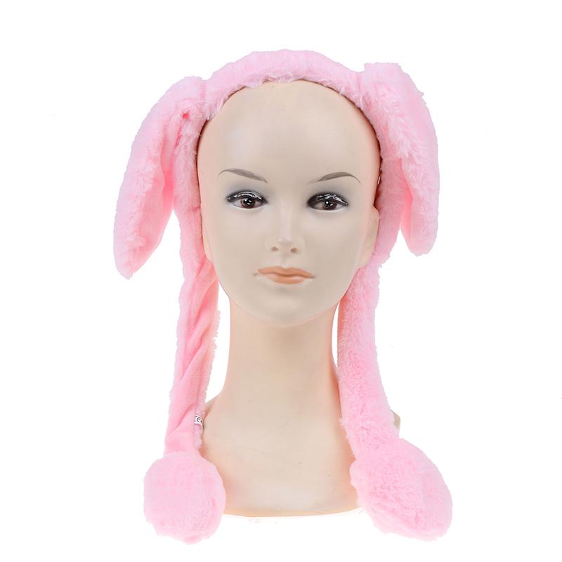 Rabbit Ear Hat Headband Can Move Cute Cap Plush Gift Moving Hat Dance ...