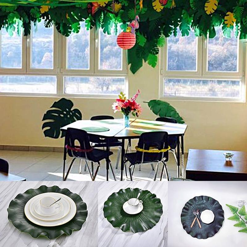 1PC Home Decor Lotus Leaf Place Mat Tableware Accessorie Coaster Mat ...