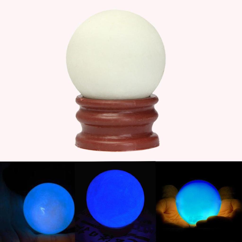 1PC 35MM Glow In The Dark Stone Luminous Quartz Crystal Sphere Ball ...