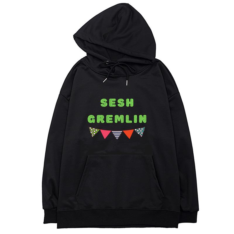 Buy Autumn Sesh Gremlin Print Unisex Hoodie Drawing Pocket Pullover ...