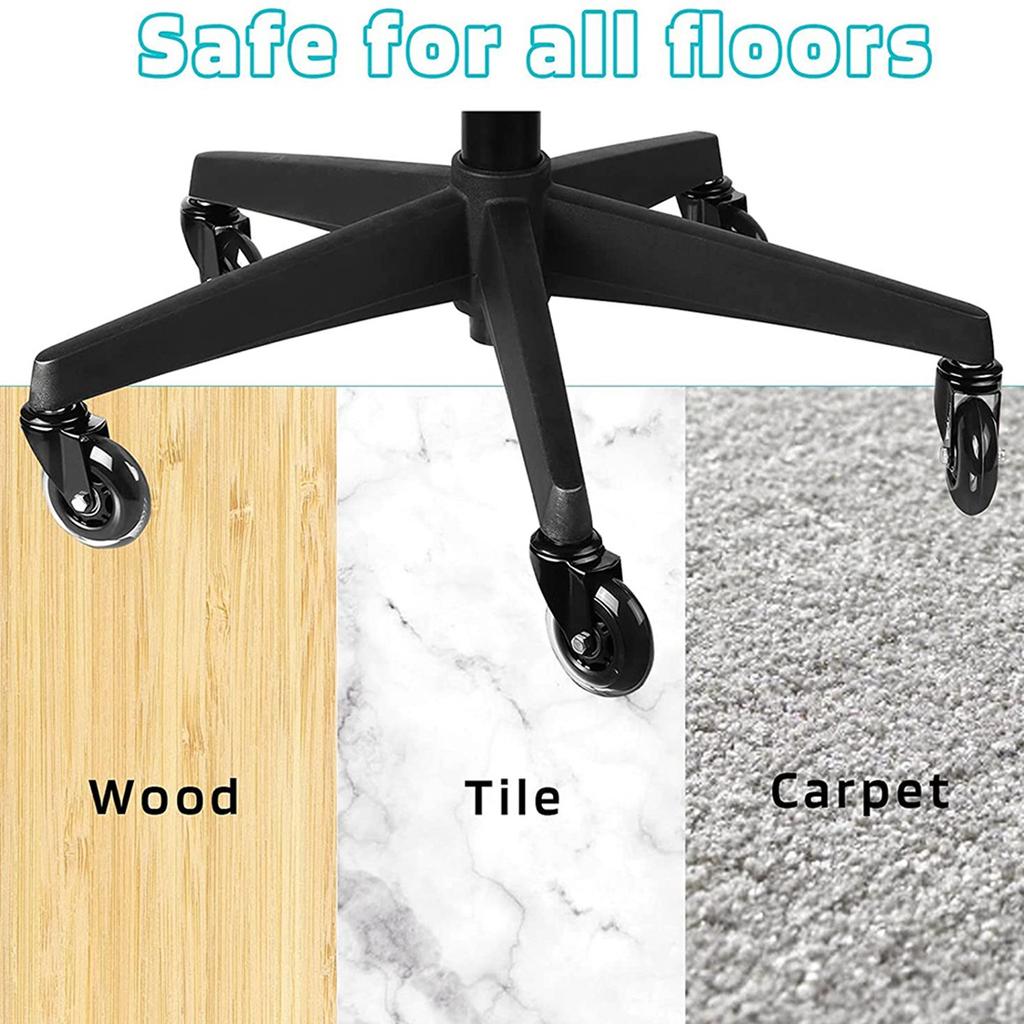 Buy 5Pcs Office Chair Casters, for All Flooring - Replacement Castors ...