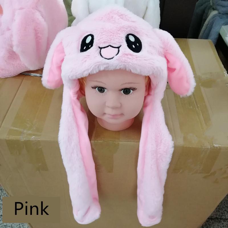 Buy Soft 3colors Winter Kids Party Plush Dance Toy Movable Rabbit Ear Cap Rabbit Airbag Cap ...