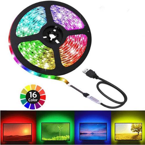 Buy TV LED STRIP 5M 16 Colors Marvel light 5V USB RGB LED Kitchen ...