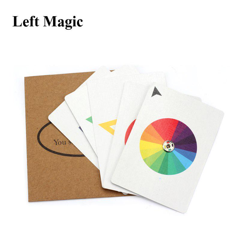 Buy 1set Rotating ESP Prediction Card Magic Tricks Close Up Stage Props ...
