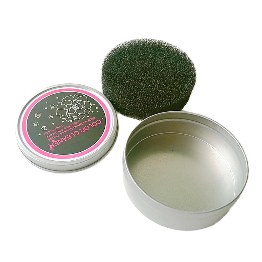 Buy Sponge Cleaning Box Cosmetic Brush Cleaner Makeup Brush Cleaner Tin ...