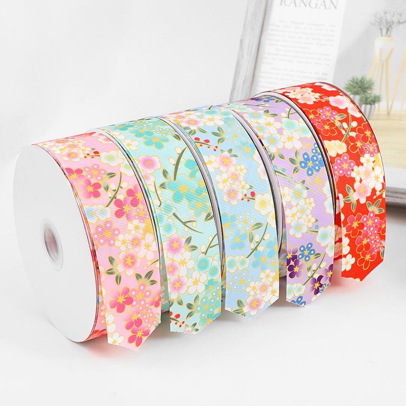 2.5cm Wide Ribbed Printing with Small Fragrance Ribbon Horizontal ...
