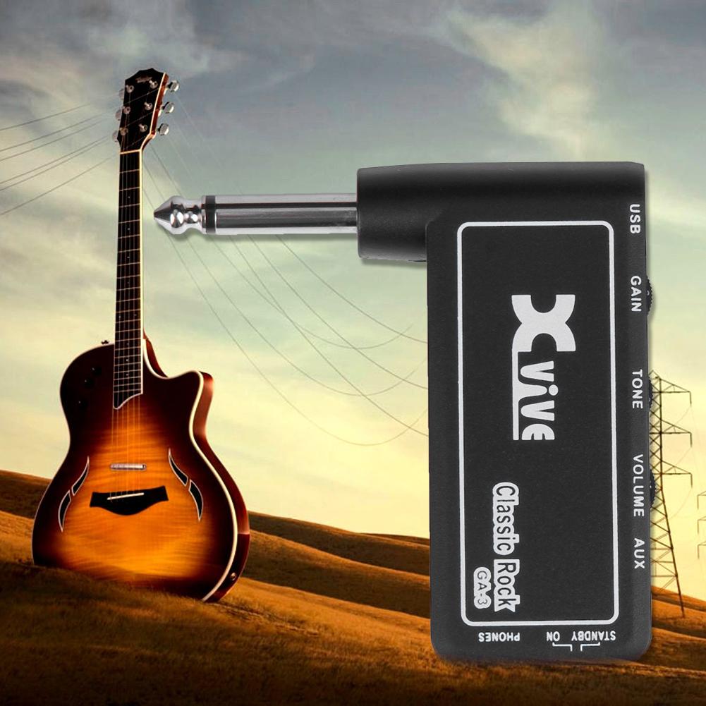 Xvive GA-3 Rock Mini Portable Electric Guitar Plug Headphone Amplifier ...