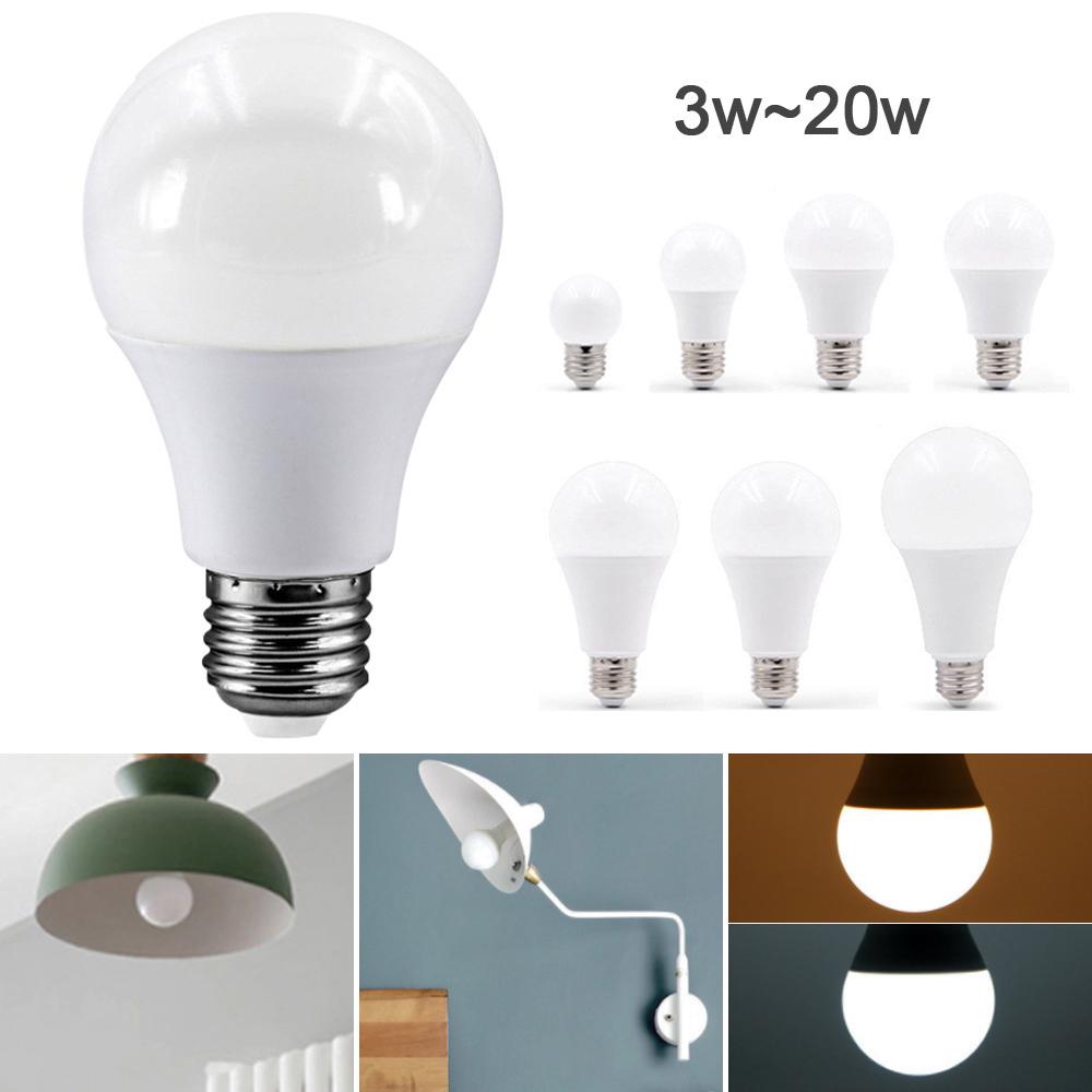 E27 Standard Base Led Bulb Lamp Light 3w /6w /9w /12w /15w /18w /20w ...
