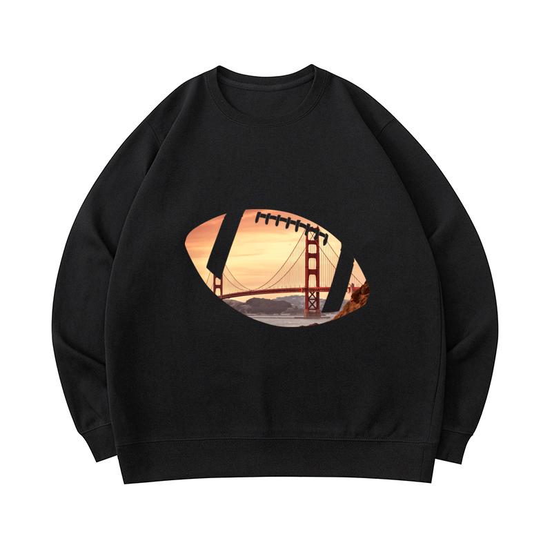 Buy Men's 300 GSM 100% Cotton Sweatshirt Golden Gate Bridge American ...