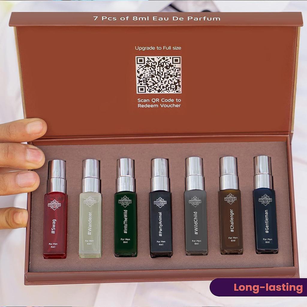 PERFUMERS CLUB Complete Fragrance Set For Men | 7x8ml Eau De Parfum ...