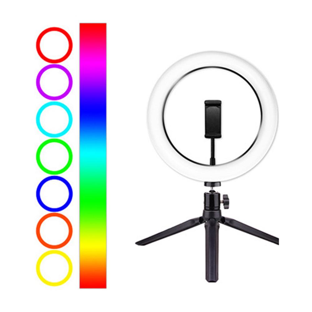 Cheap 10inch/26cm RGB Ring Light LED Fill-in Light Dimmable 3500K-6500K ...