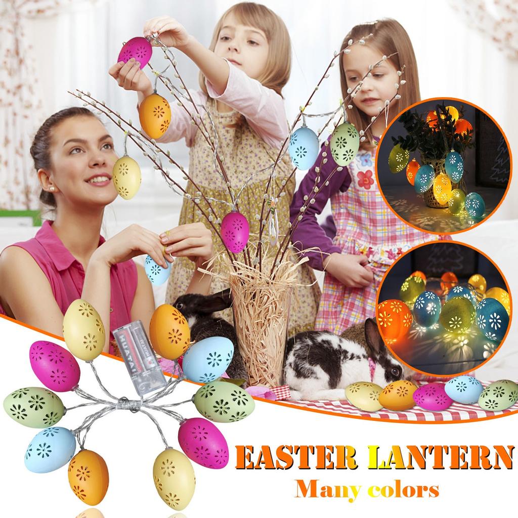 Buy Happyyu 10/20/40 LED Light Easter Eggs For Easter Party Decoration ...