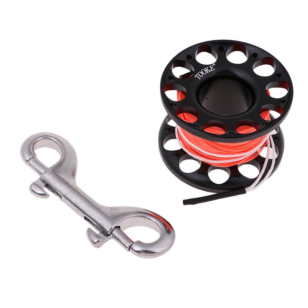 Buy Scuba Diving Finger Spool Cave Wreck Reel with 15m Line Bolt Snap ...