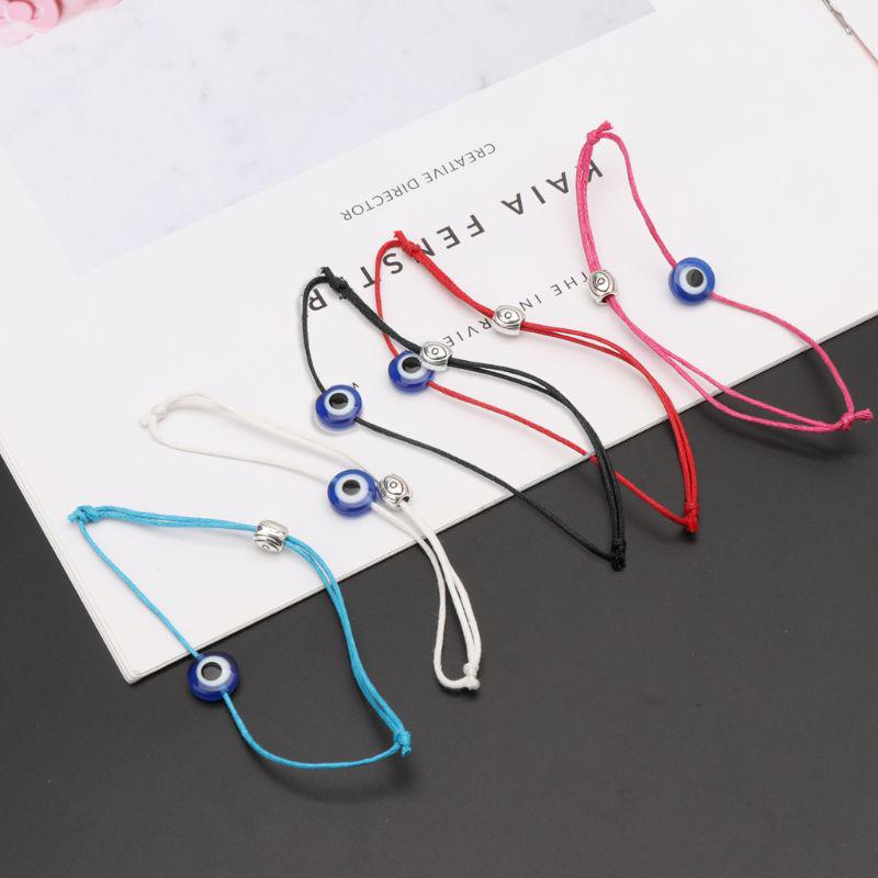 Blue Evil Eye String Kabbalah Bracelet Jewish Amulet Protection Lucky ...