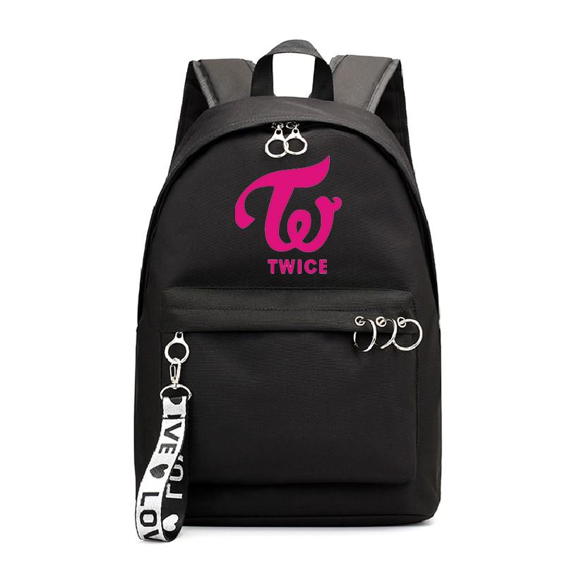 Buy Kpop TWICE Backpack Student Waterproof School Bag Student Casual ...
