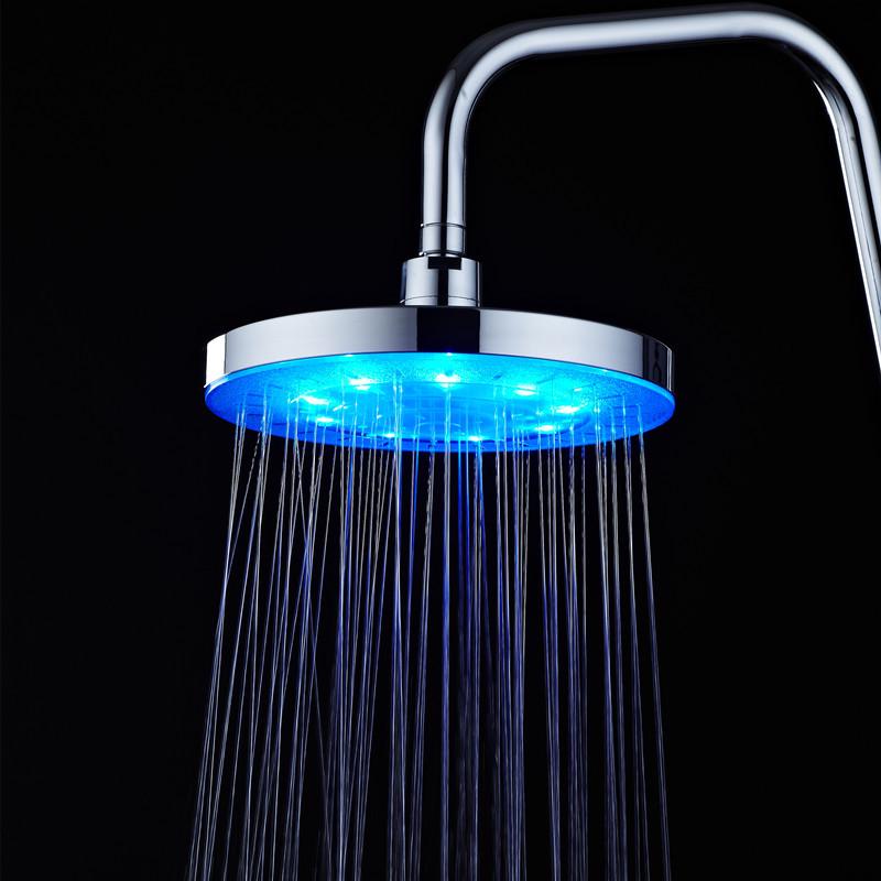 Buy Brand Rainfall Shower Head 3 Colors LED Temperature Sensor Glow ...