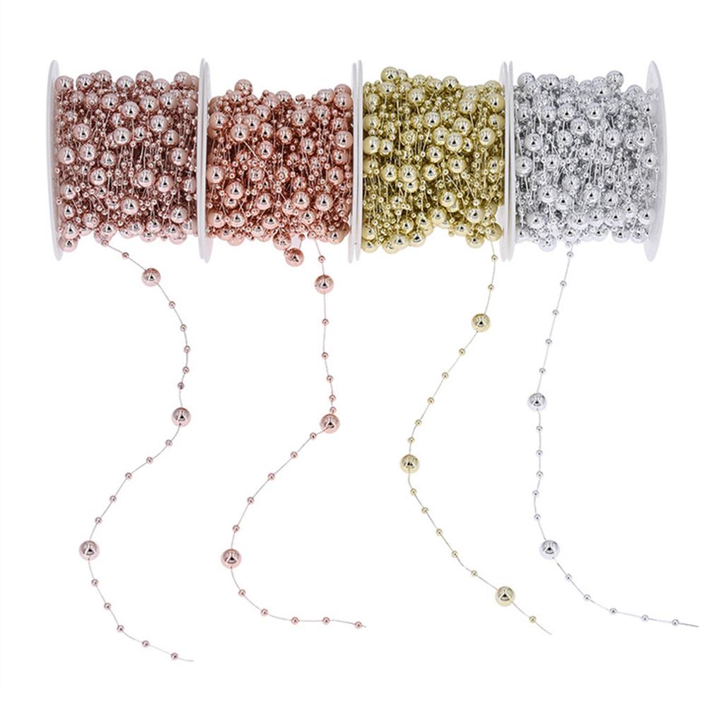 Buy Gold Beads Chain Valentines Ribbon Beaded Fringe Trim For Crafts ...