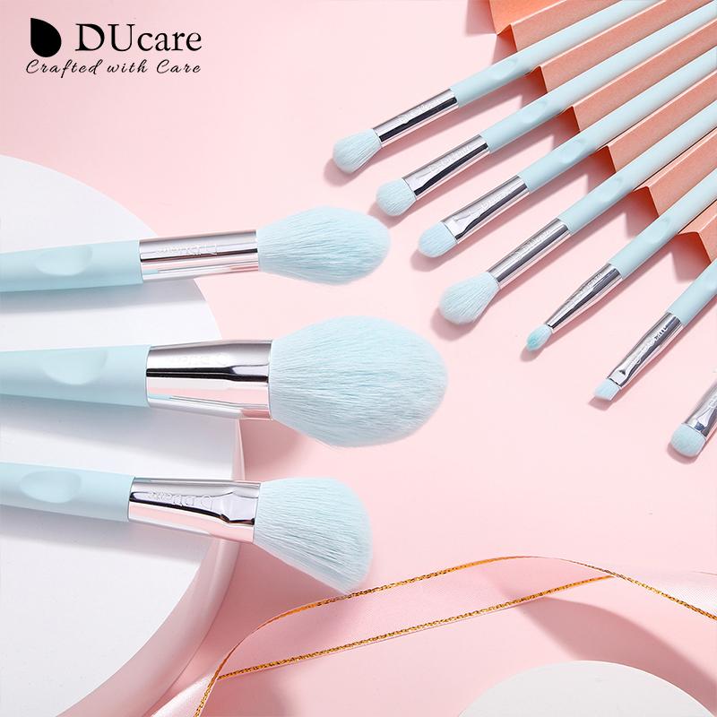 Cheap DUcare 10Pcs Blue Makeup Brushes Set Of Large Powder Blush Eye ...
