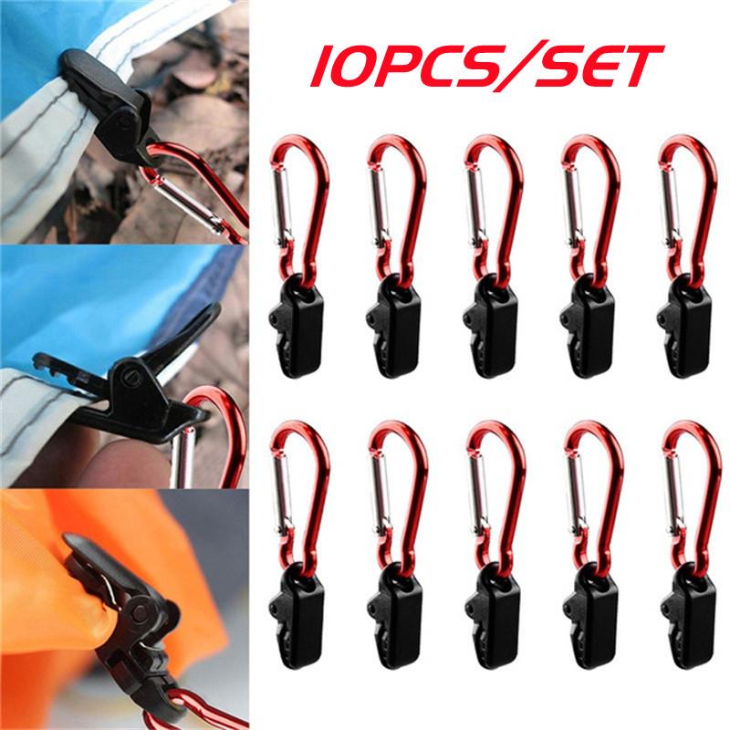 Buy 10Pcs Windproof Hook Clamp Set Survival Grommet Tent Clips Buckle ...