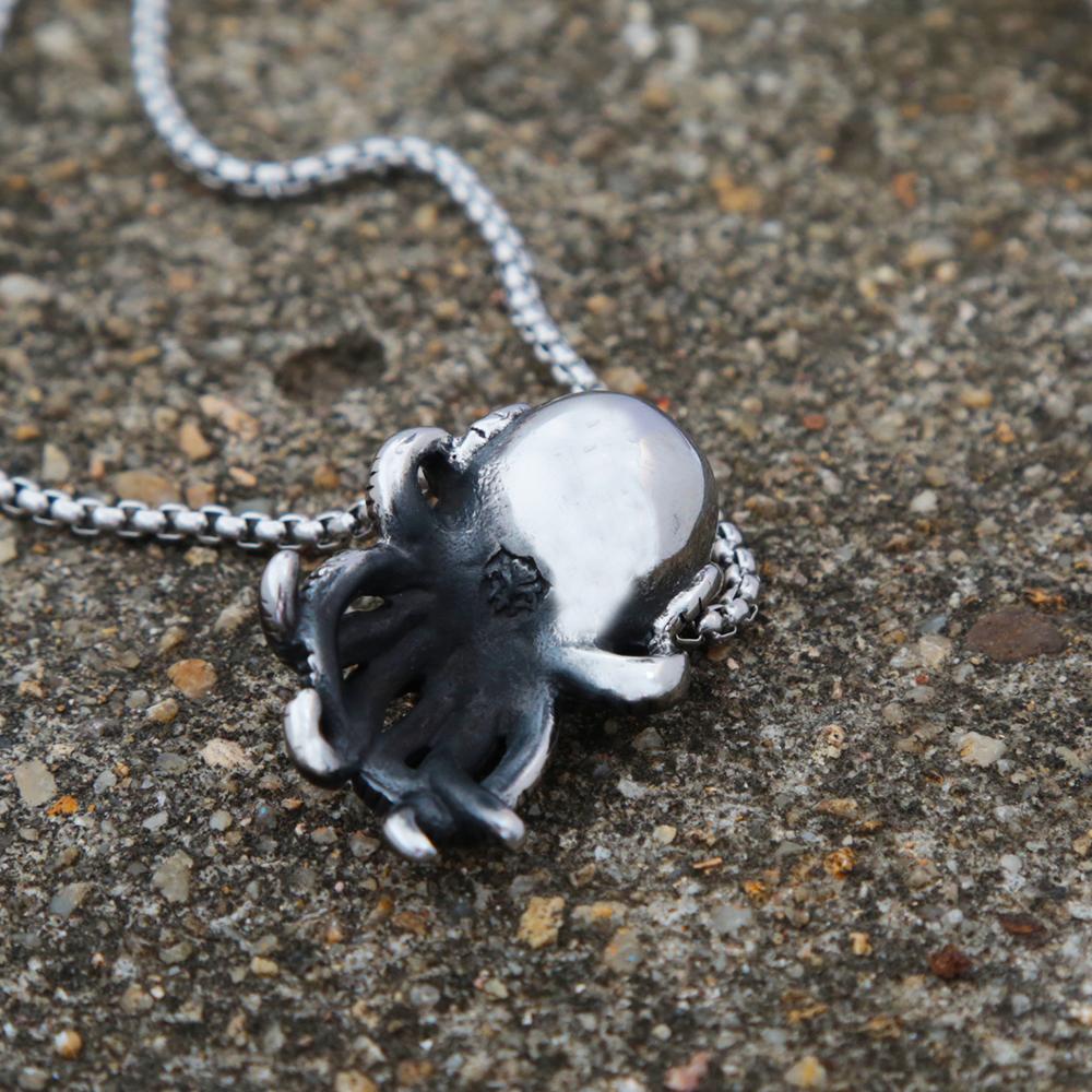 Cheap Punk Hip Hop Cthulhu Octopus Pendant Necklace Stainless Steel Men ...