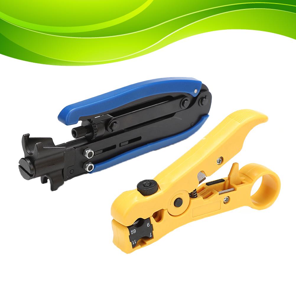 Coaxial Cable Head Clamp Assembly Tool Kit Stripping Pliers And Wire ...