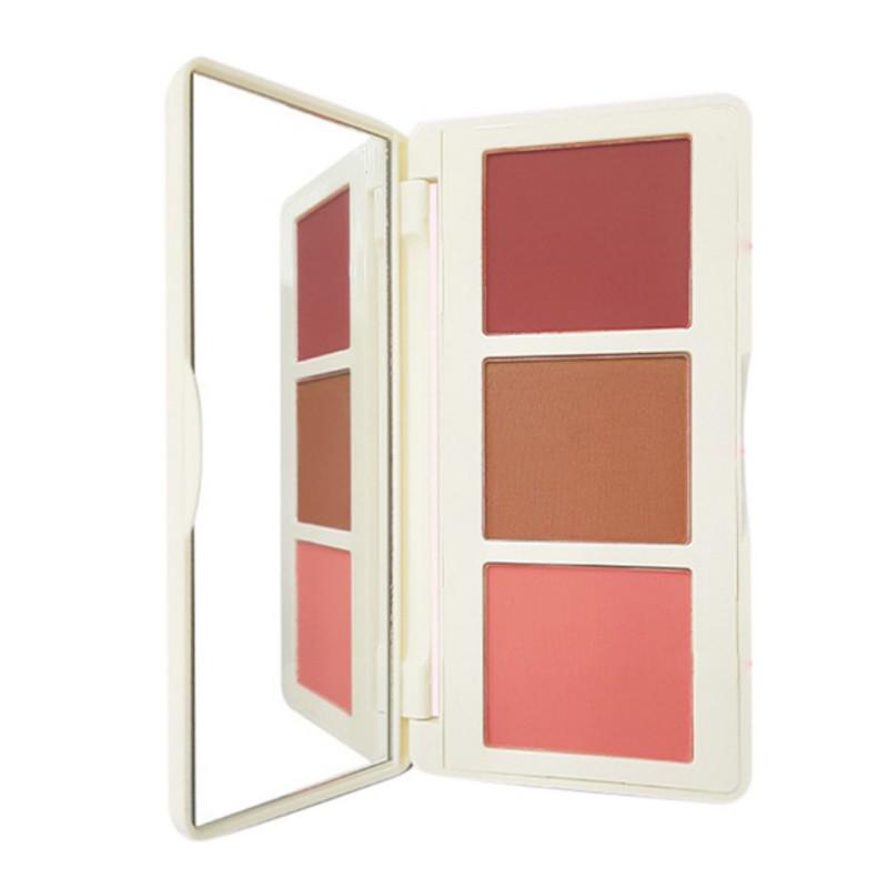 3 Colors Blusher Powder Palette Matte Blushes Natural Long-lasting Soft ...