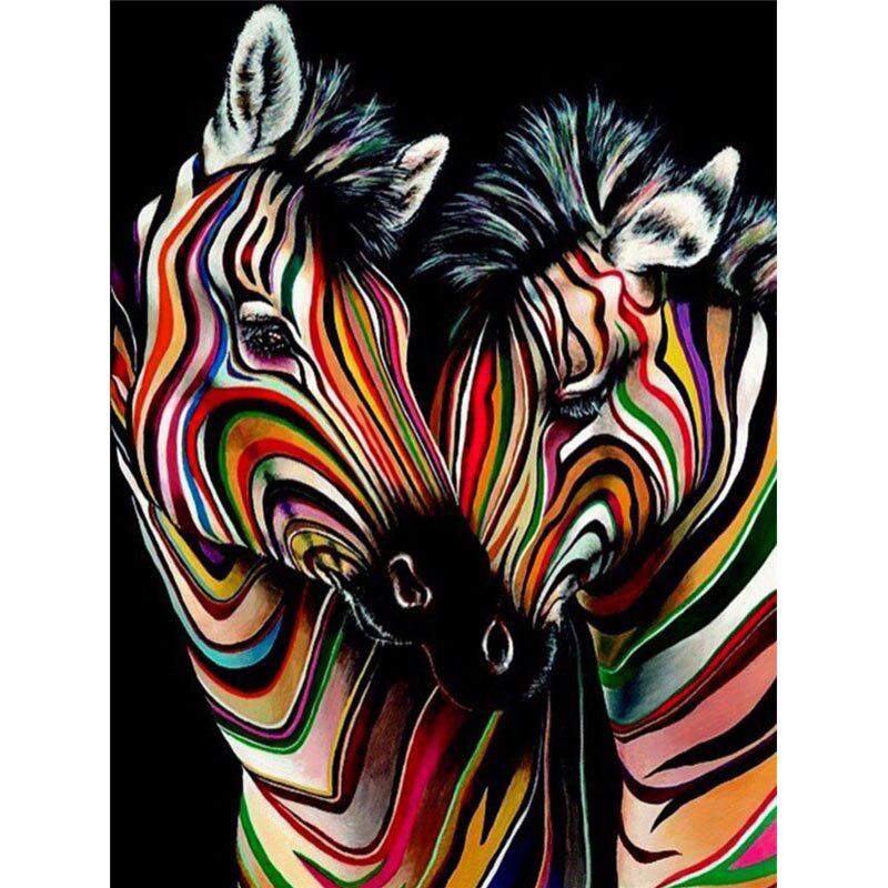 5d Zebra Diamond Painting Handmade Needlework DIY Diamond Embroidery ...
