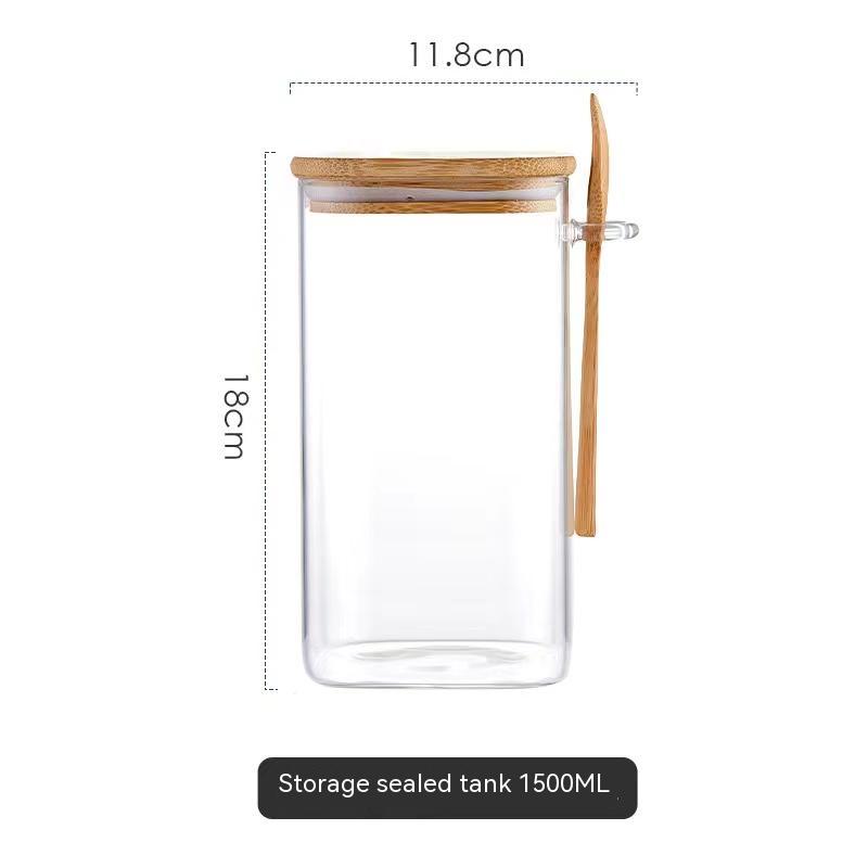 Buy 600ML-1500ML Simple Style Coffee Bean Sealed Storage Tank, High ...