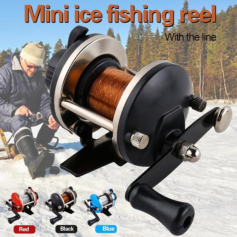 Mini Ice Fishing Rolling Reels Line Drum Wheel Ice Liner Fishing Tools ...