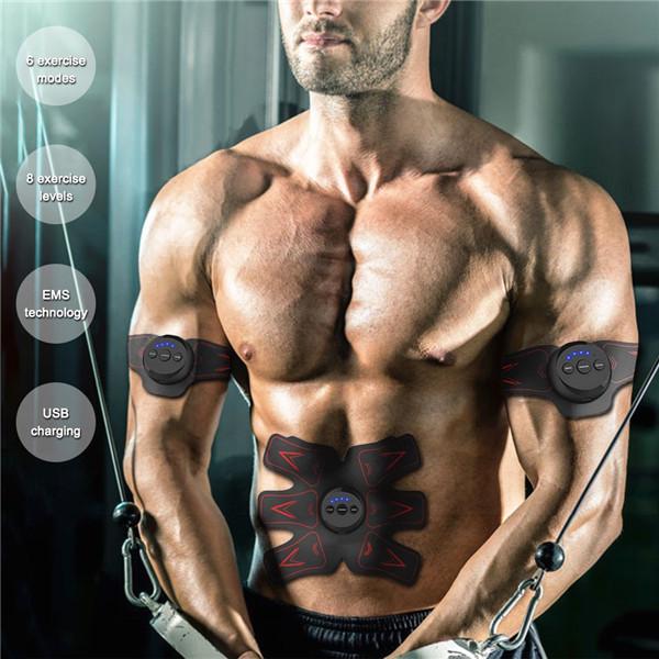 Buy Unisex Rechargable Abdominal Muscle Toner Abs Toning Belt Abdominal ...