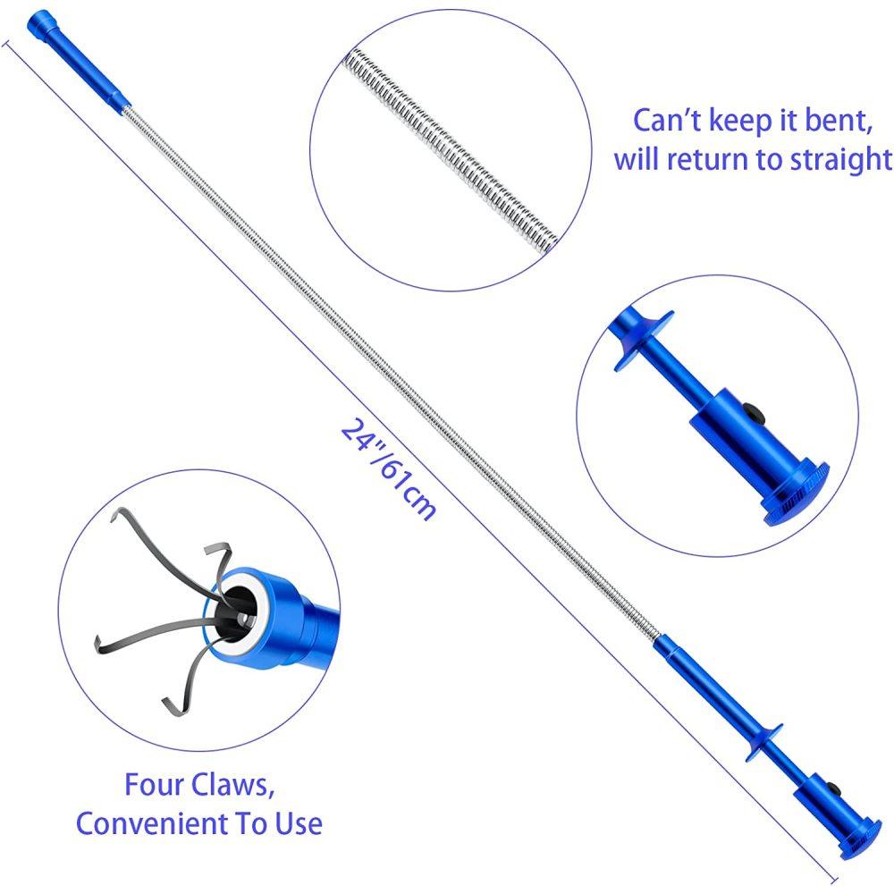 Cheap Claw Magnetic Pickup Tool with LED Light, 24inch Flexible Spring ...