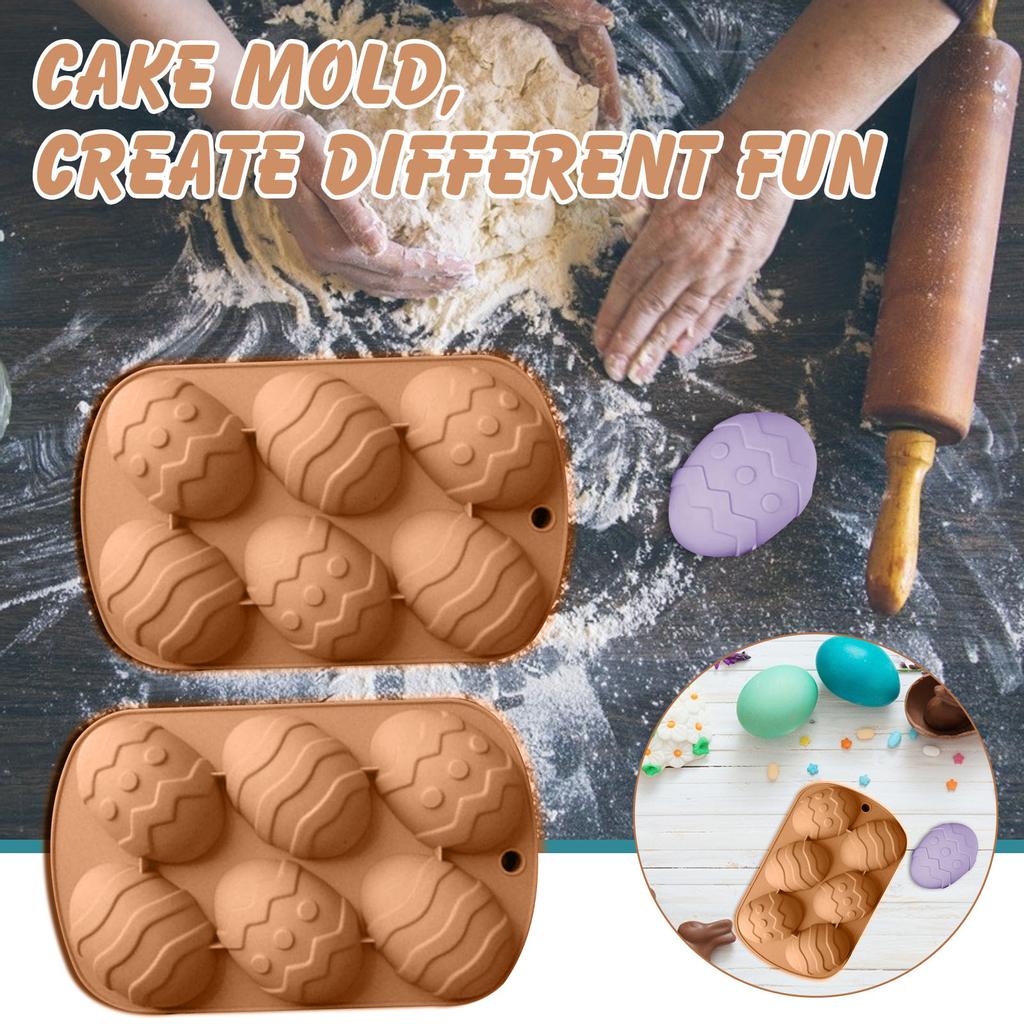 Buy Easter Mold Heat-resistant Baking Utensils DIY Baking 6-hole ...