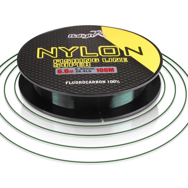 Buy Dark Green 100 M Transparent Nylon Fishing Line Fluorocarbon ...