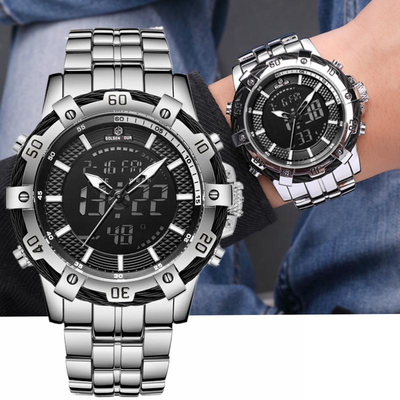 Buy Mens Analog Digital Watch Men Fashion Luxury Dual Display Quartz ...