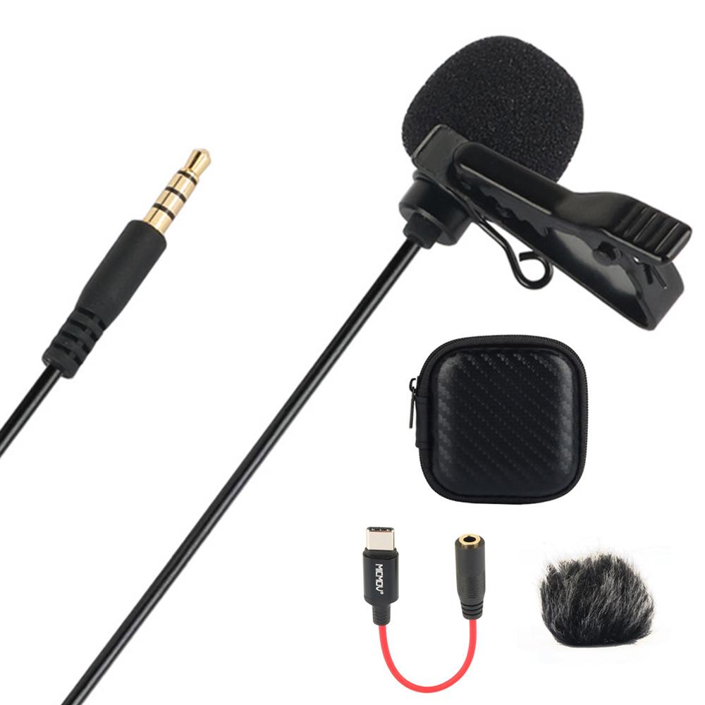 Buy Lavalier Lapel Microphone Clipon Omnidirectional Mic Single Head ...