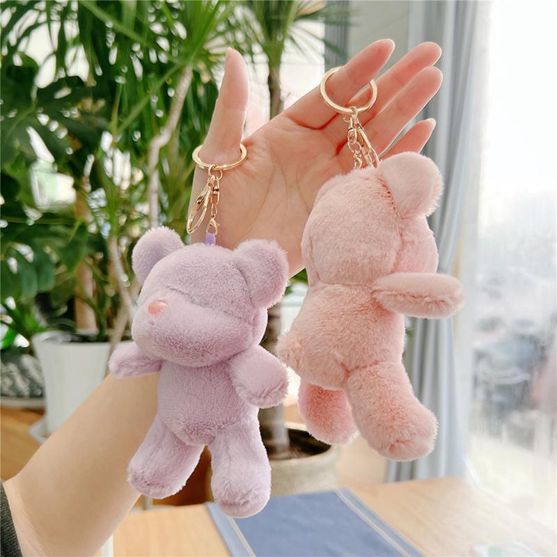 Satın alın Plush Bear Keychain Cute Bear Doll Bag Pendants Soft Cotton ...